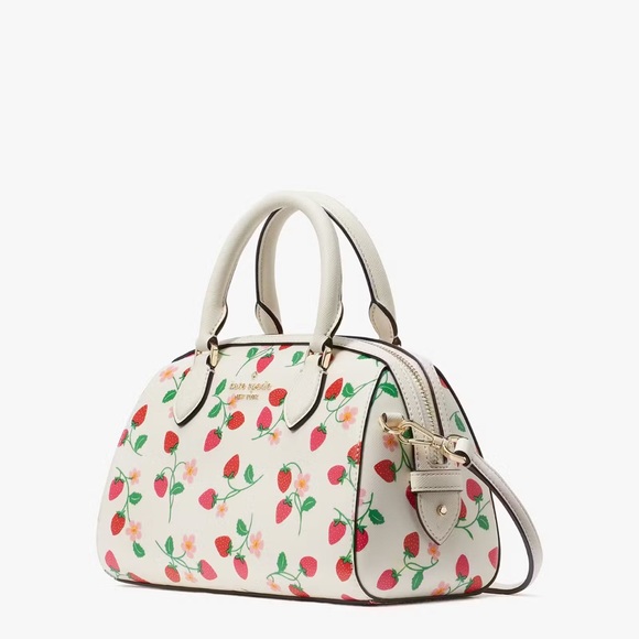 kate spade | Bags | Kate Spade Madison Strawberry Vine Printed Leather ...